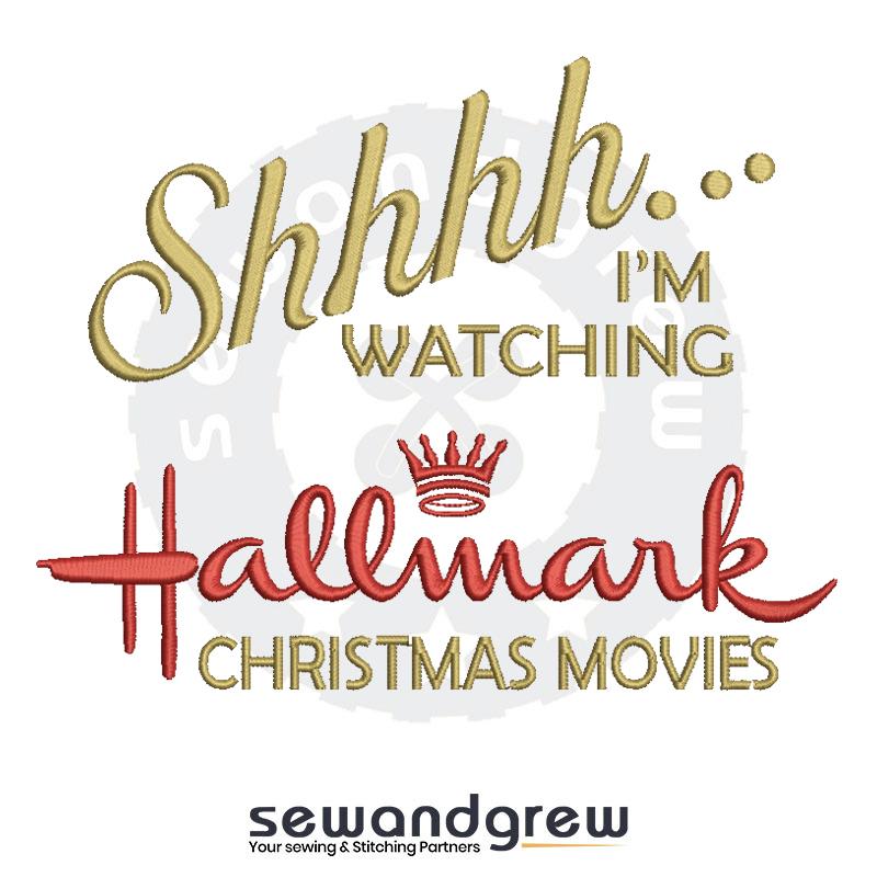Ssshhh Watch Hallmark Embroidery Design - SewandGrew