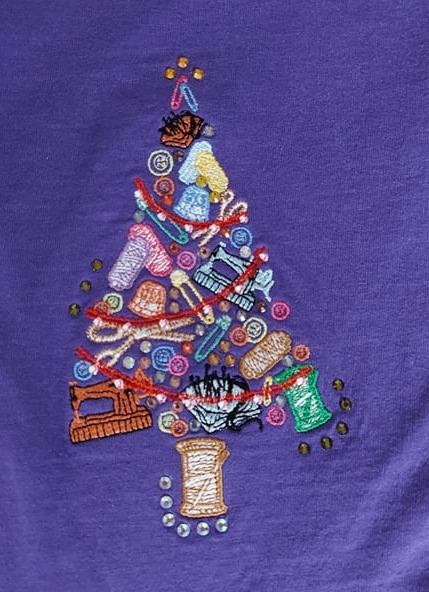 Christmas Sewing Tree Embroidery Design - SewandGrew