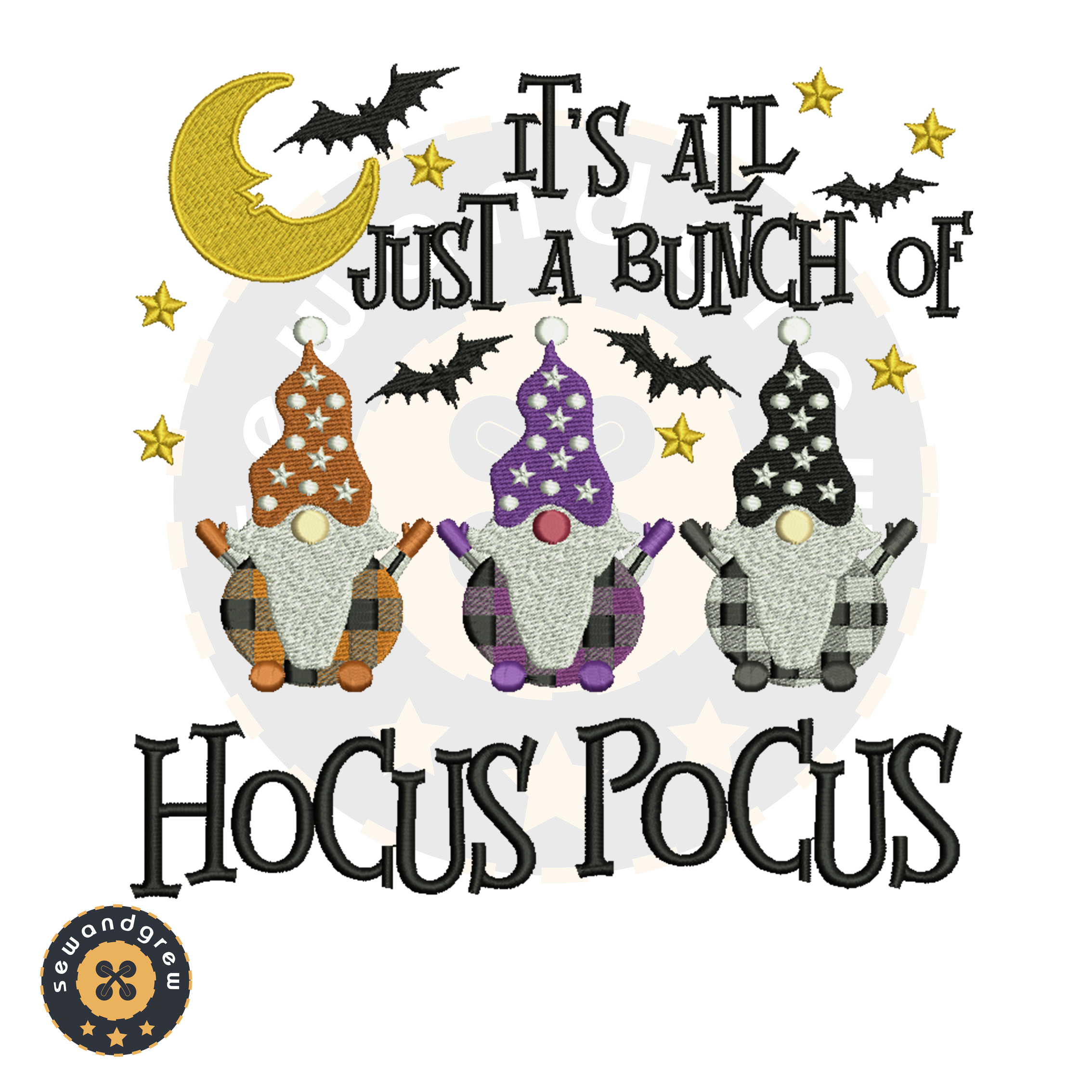 Bunch of Hocus Pocus Embroidery Design - SewandGrew